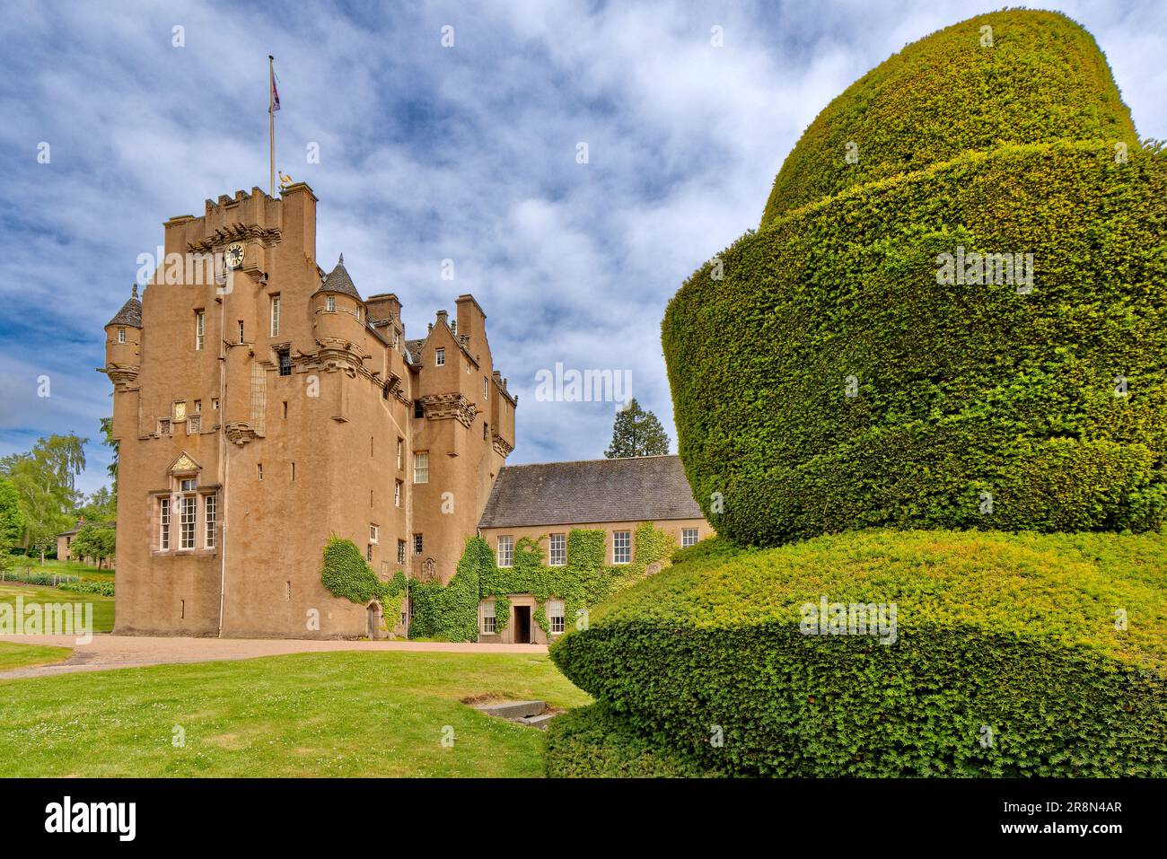 Crathes Castle Banchory Aberdeenshire Scotland the very large topiary ...