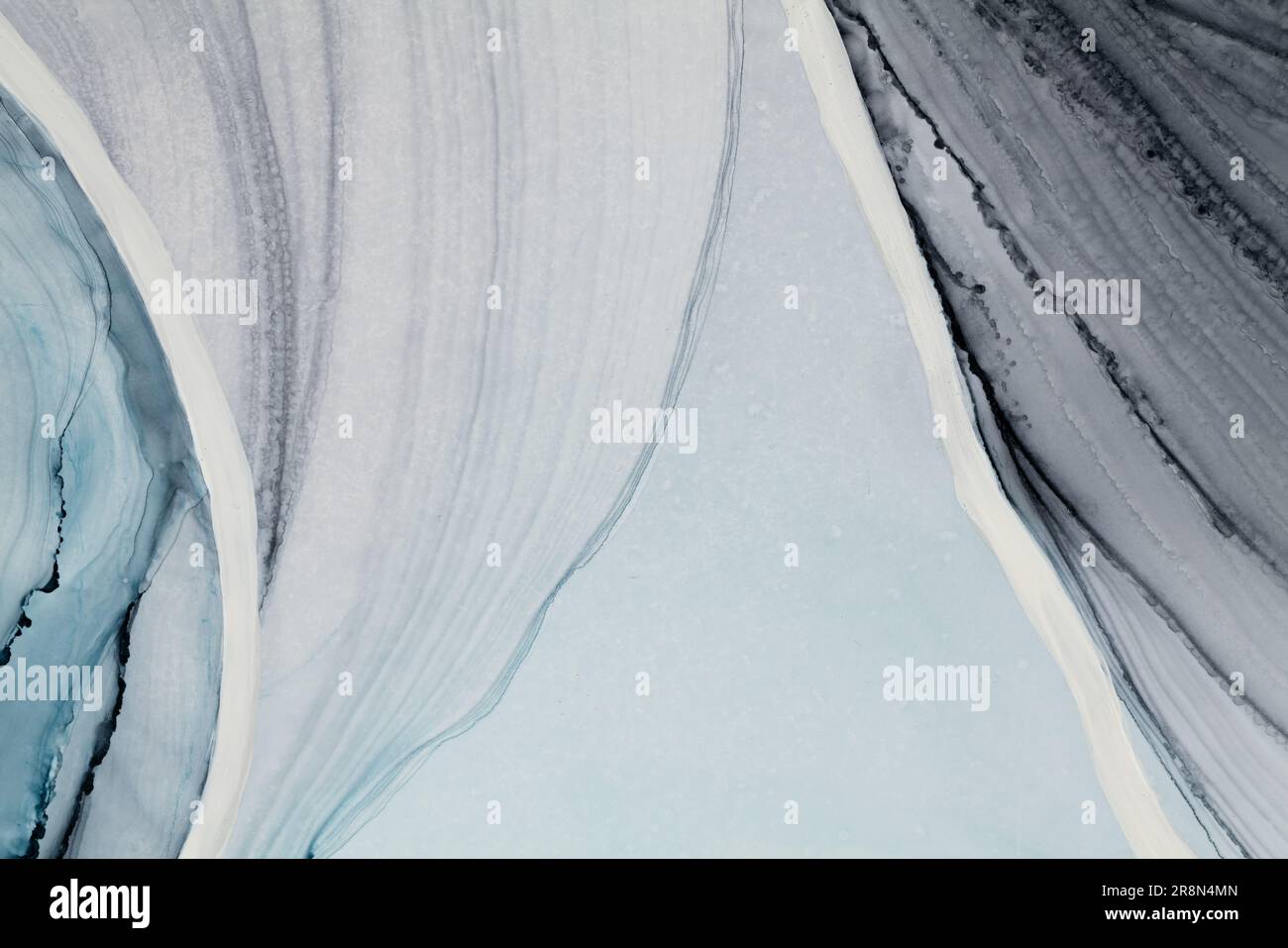 Blue marbled alcohol ink drawing effect. Illustration backdrop Stock ...