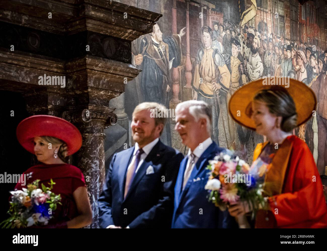 ANTWERP - 22/06/2023, King Willem-Alexander and Queen Maxima and the Belgian King Philippe and ...