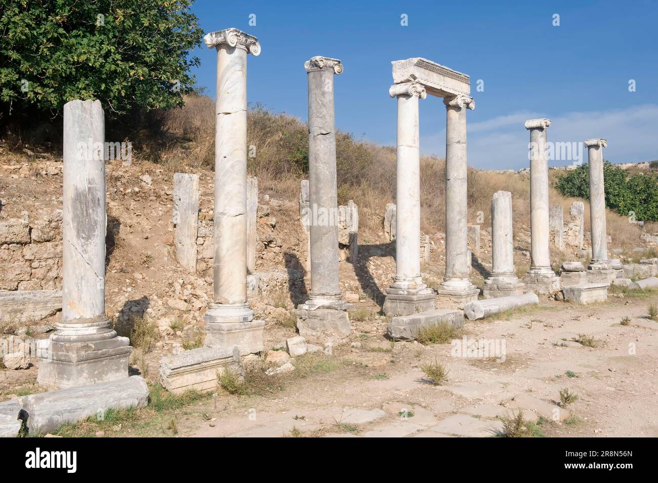 Colonnade Street, Perge, Antalya, Turkey Stock Photo - Alamy