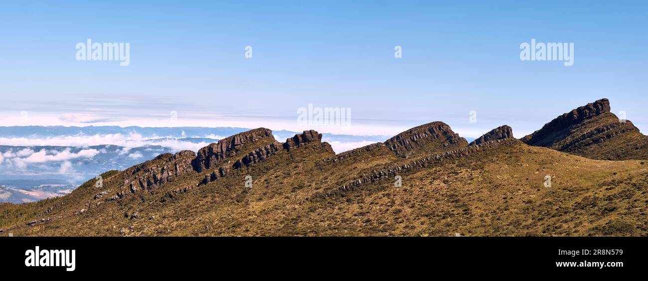 The beautiful mountains in Northern Andean Paramo nature preserve ...