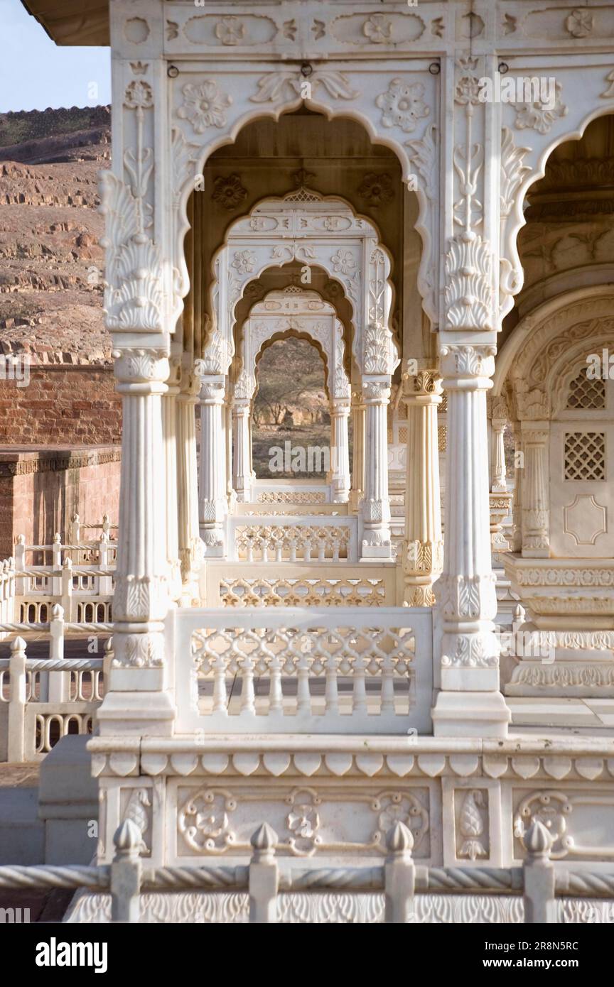 Jaswant Thada Monument, white marble monument in memory of Jaswant ...