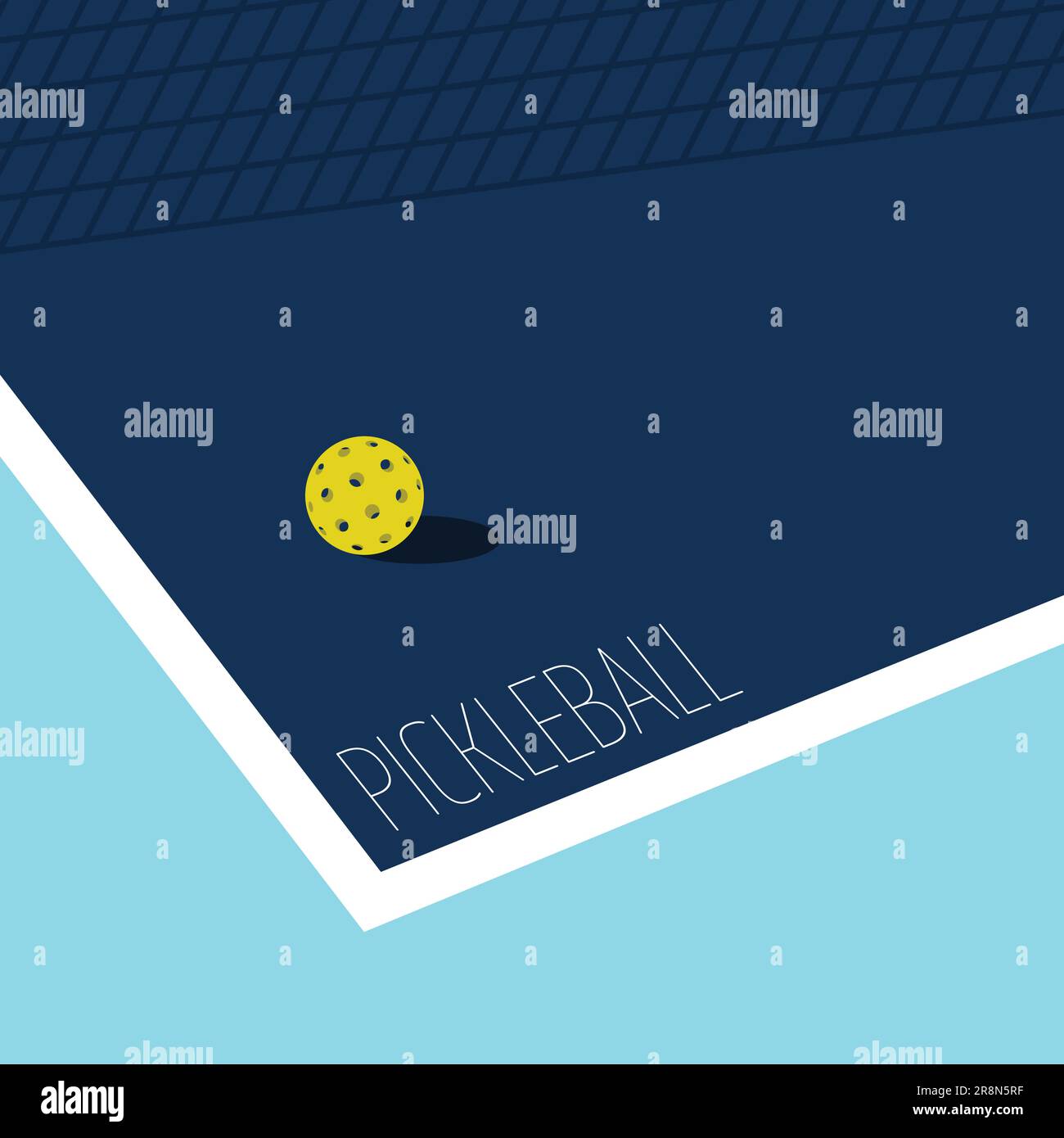 Pickleball court and ball flat Stock Vector Image & Art - Alamy