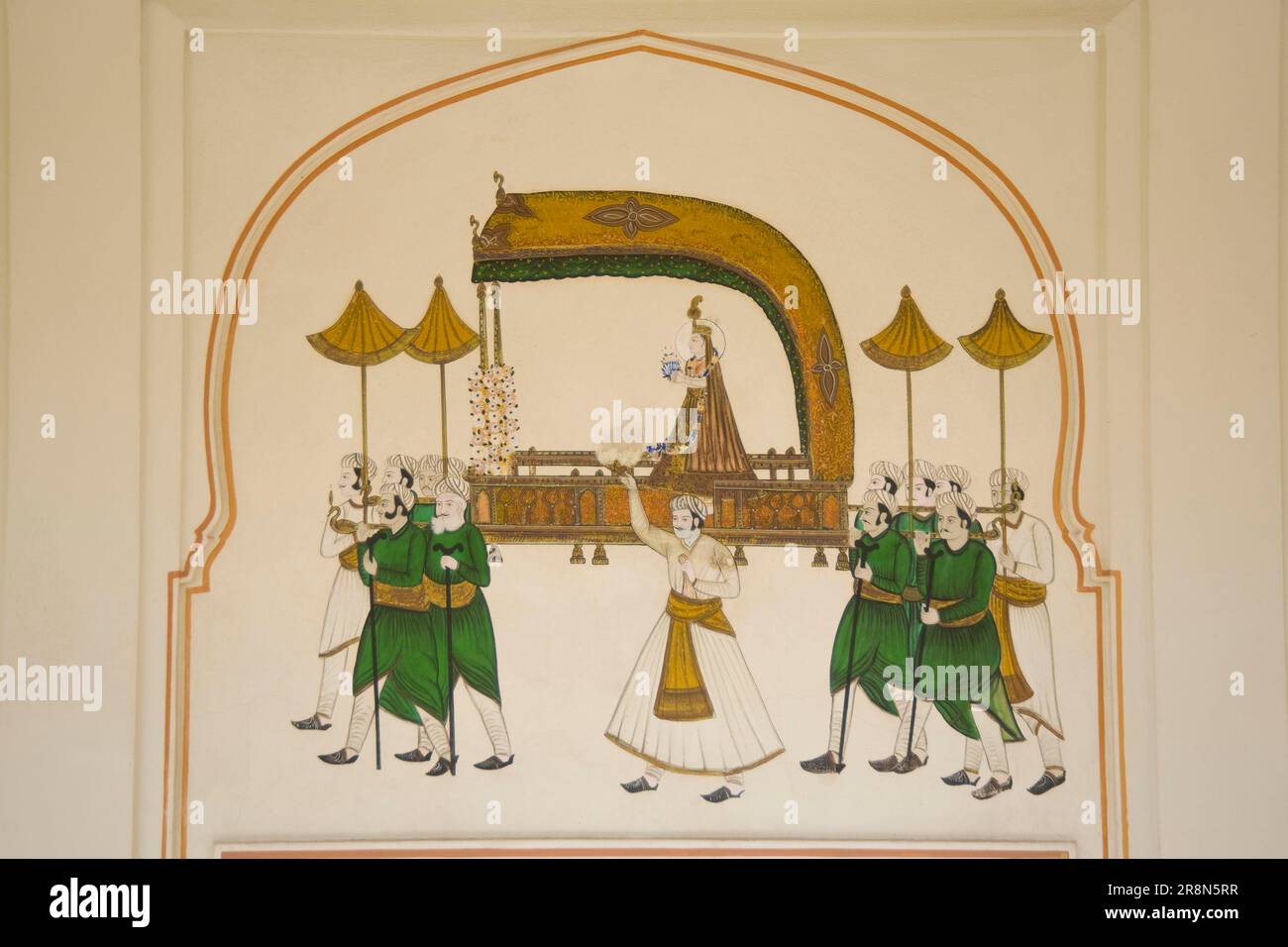 Rajput mural, Jaipur, Rajasthan, India, fresco Stock Photo - Alamy