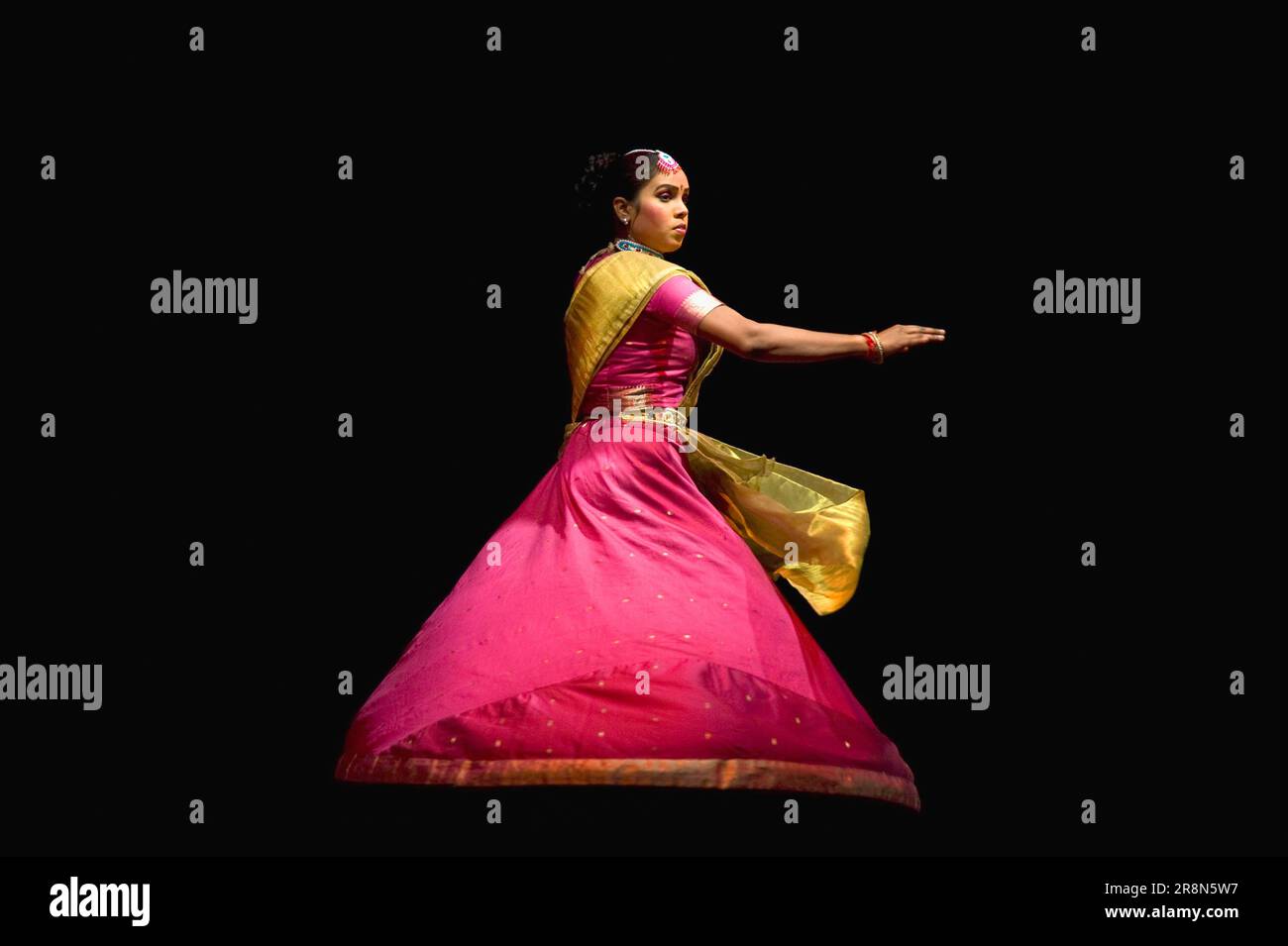 Dancer in traditional dress, folklore event, Delhi, India Stock Photo ...