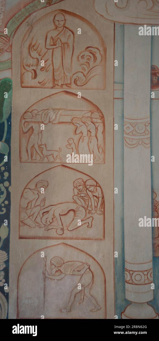 Mural by the Japanese artist Kosetsu Nosu, Mulagandha Kuti Vihara ...