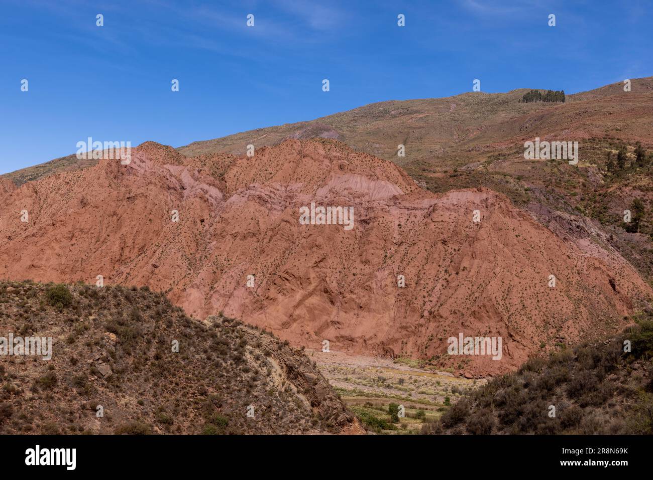 Colorful mountain landscape in the remote Bolivian Andes between ...