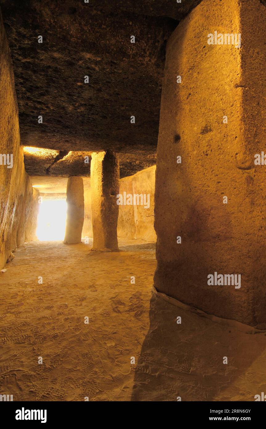 Gallery tomb, Cueva de Menga, Antequera, Malaga province, Andalusia ...