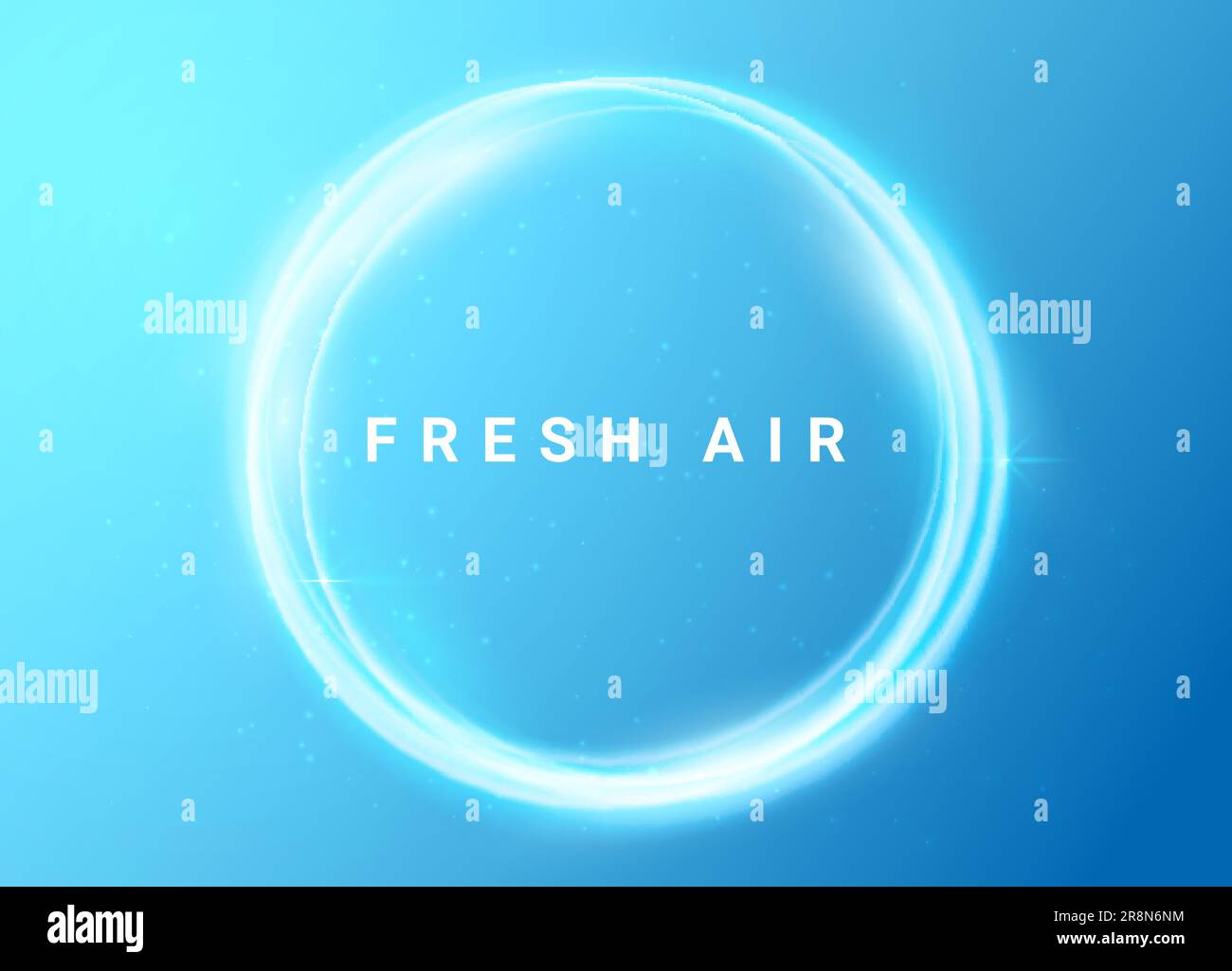 Fresh air round circle wind movement vector wave. Spa fresh air round ...