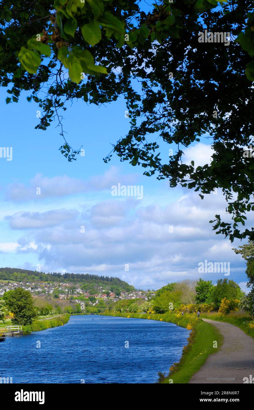 Caledonian Canal near Inverness, Ness River, Scottish Highlands ...