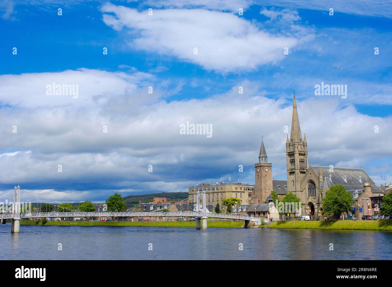 Inverness, River Neß, Scottish Highlands, Scotland, Highlands Stock ...