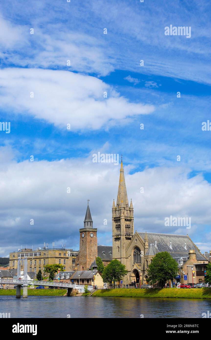 Inverness, River Ness, Scottish Highlands, Scotland, Highlands Stock ...