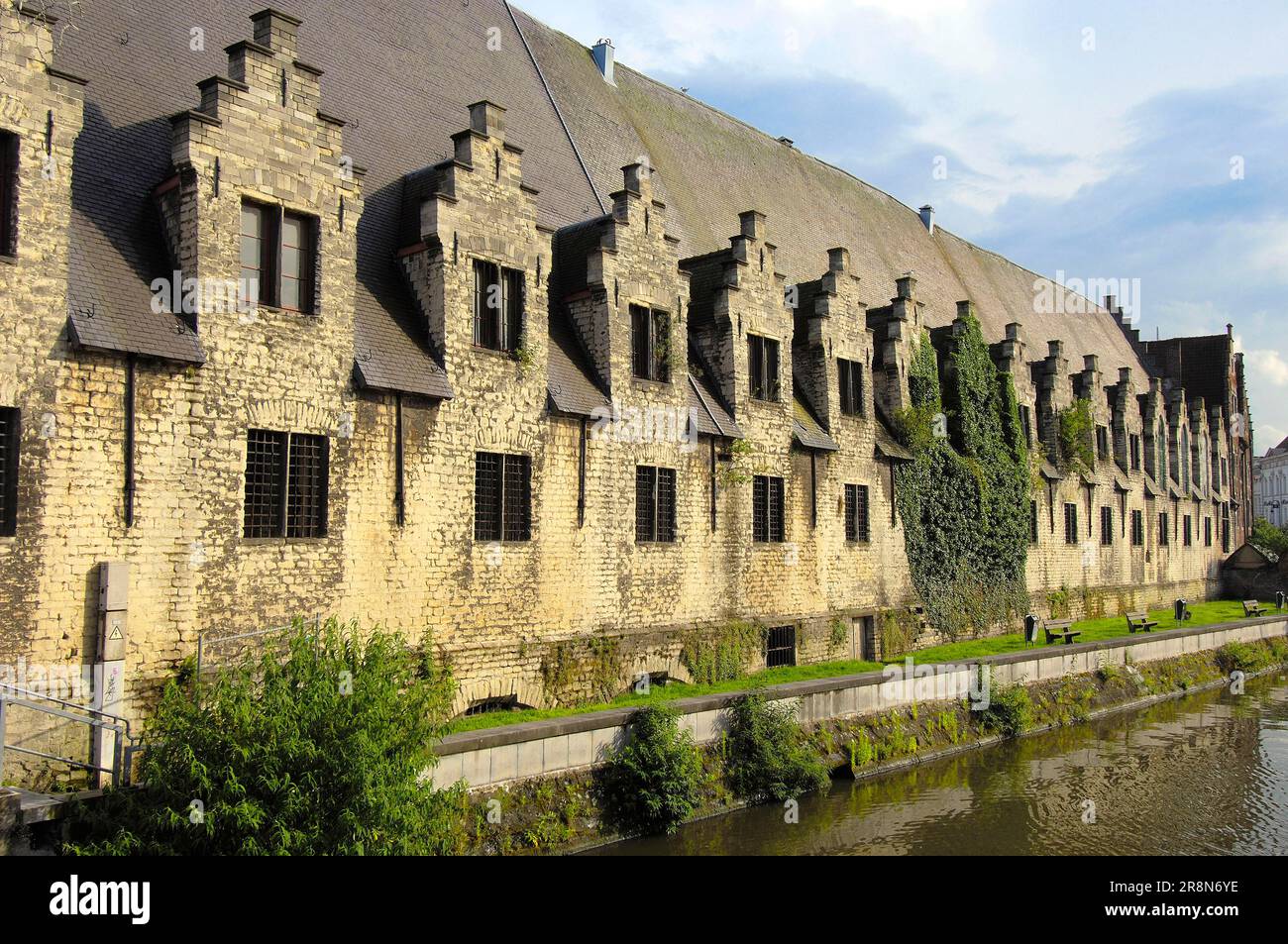 Gothic meat hall, formerly butcher's hall, today cafe, River Leie House ...
