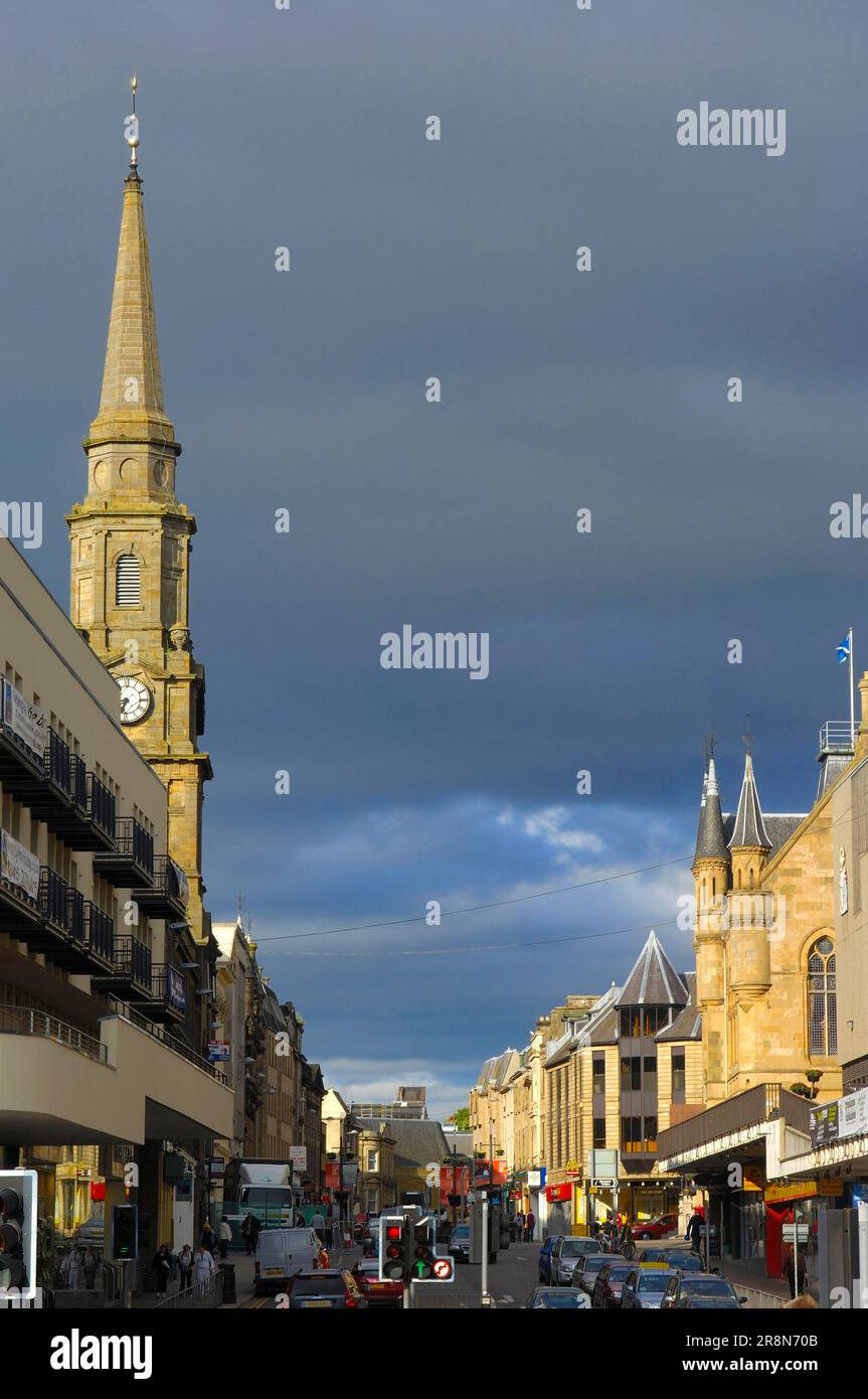 High Street, Clock Tower, Inverness, Scottish Highlands, Scotland ...