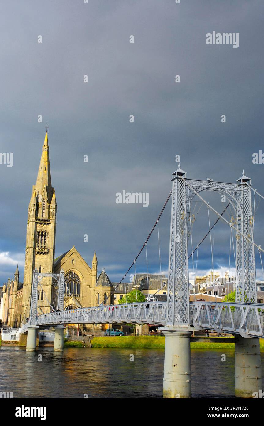 Inverness, River Ness, Scottish Highlands, Scotland, Highlands Stock ...