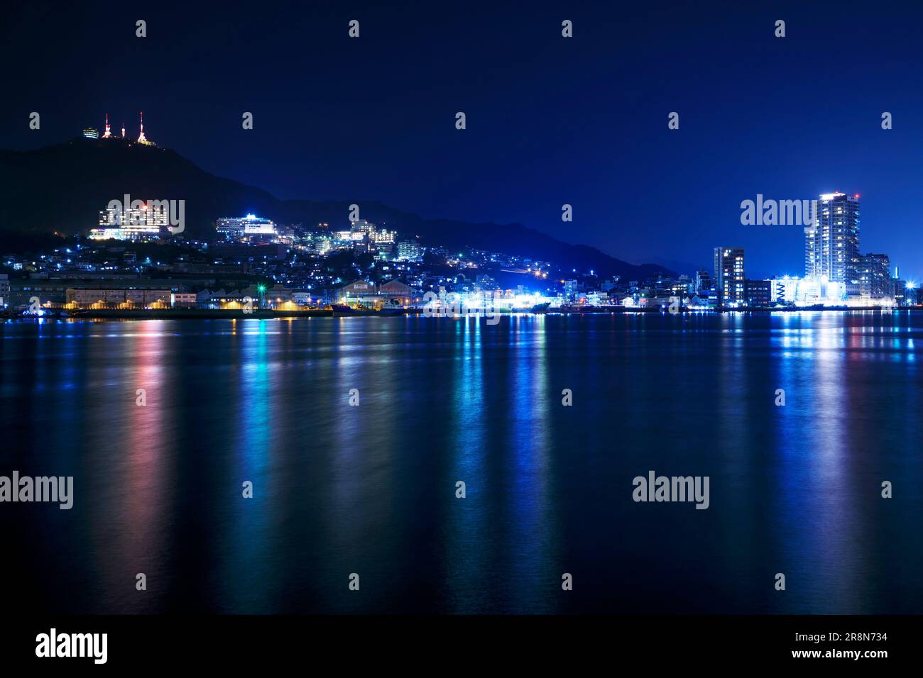 Night View of Nagasaki Port and Mt. Inasa Stock Photo - Alamy