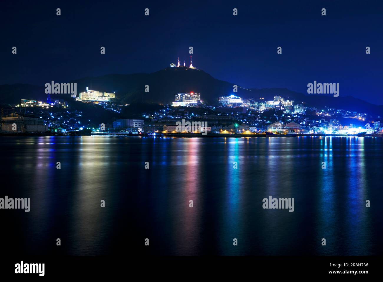 Night View of Nagasaki Port and Mt. Inasa Stock Photo - Alamy