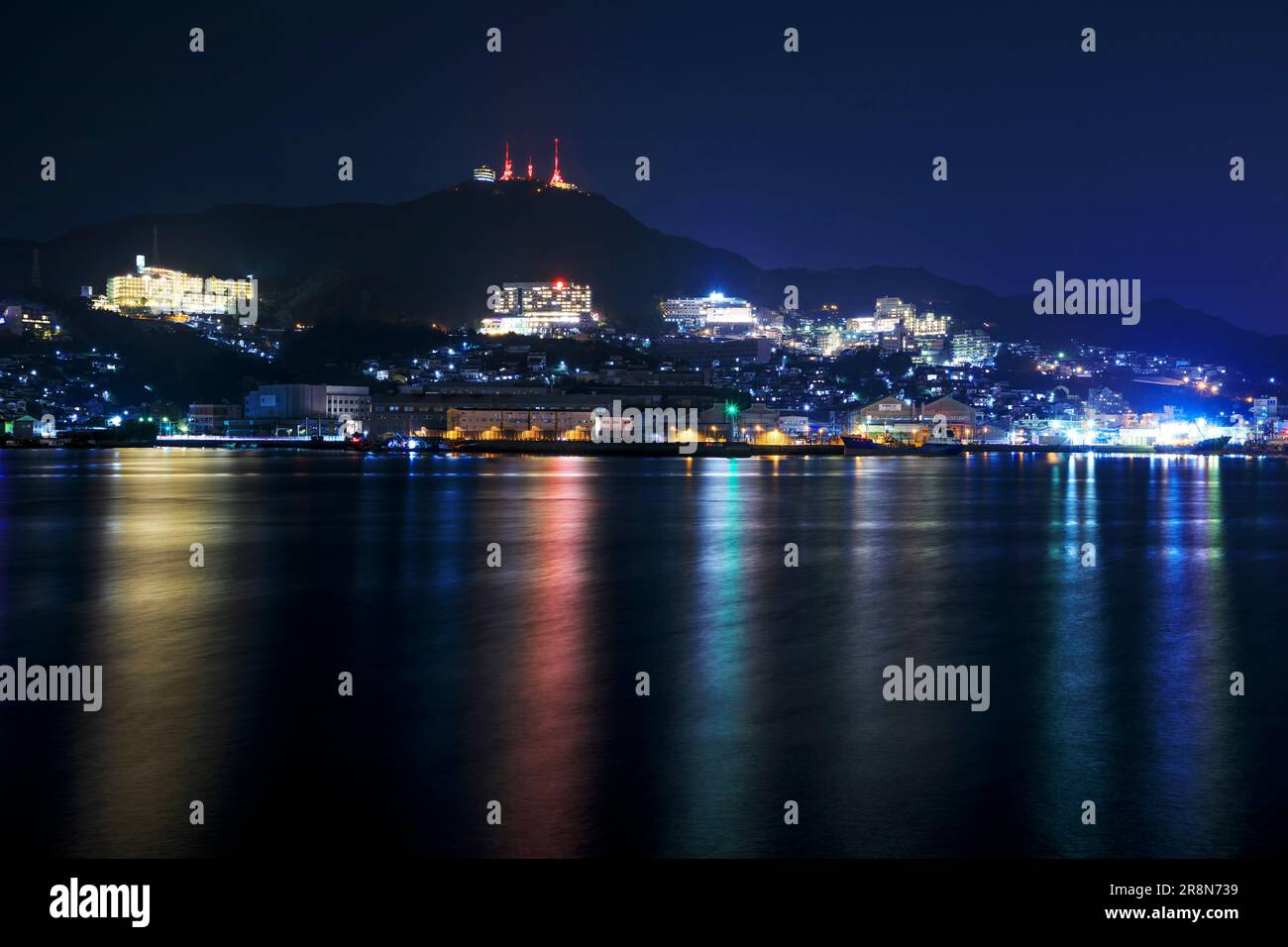 Night View of Nagasaki Port and Mt. Inasa Stock Photo - Alamy