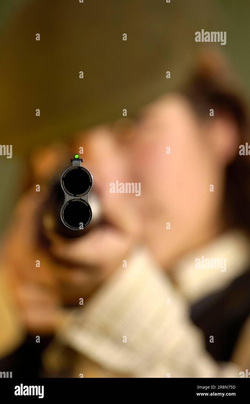 Hunter with rifle, Hunter, Hunting, Shotgun, Aim, Shoot, Put on, Rifle ...