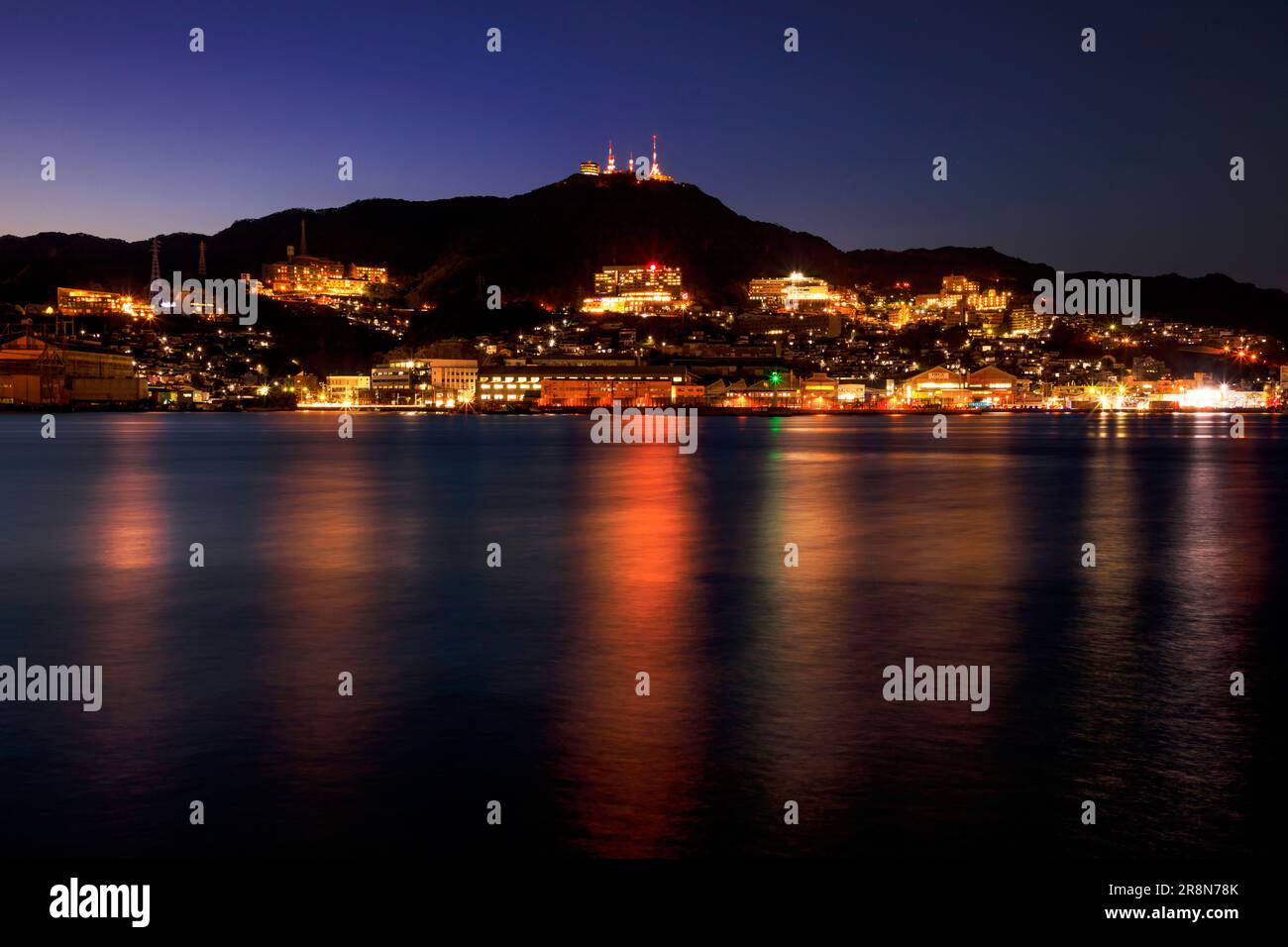 Night View of Nagasaki Port and Mt. Inasa Stock Photo - Alamy