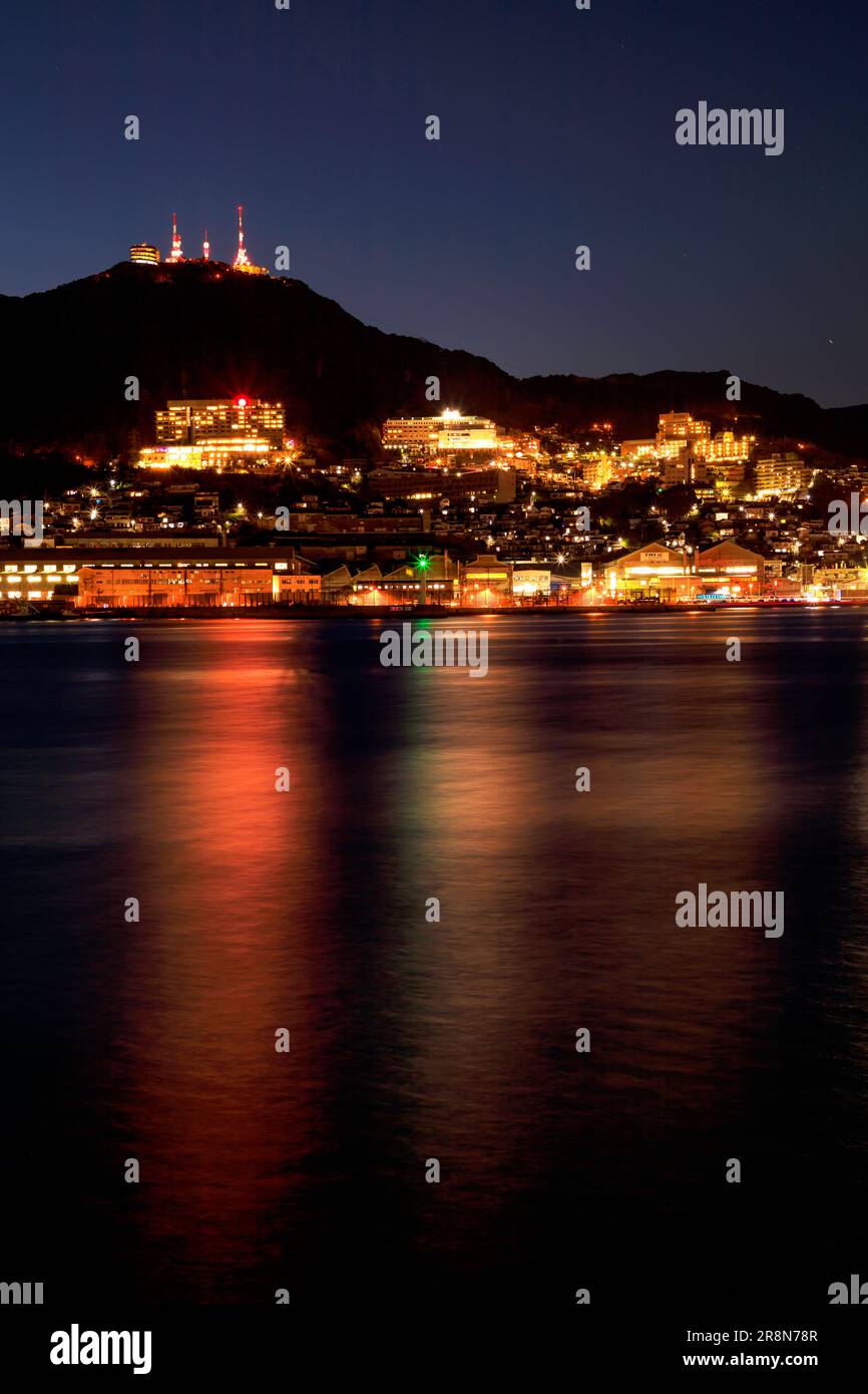 Night View of Nagasaki Port and Mt. Inasa Stock Photo - Alamy