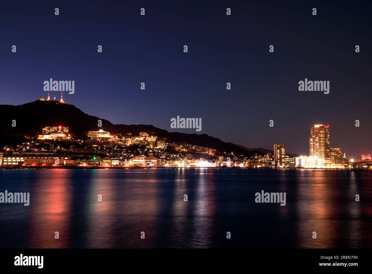 Night View of Nagasaki Port and Mt. Inasa Stock Photo - Alamy