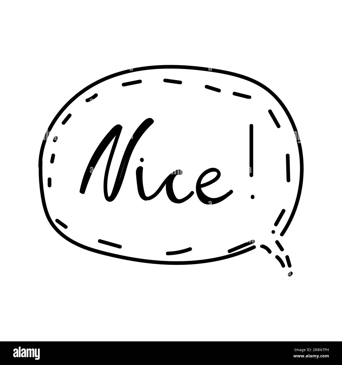 Doodle speech bubble in comic hand drawn style. dialog windows with ...