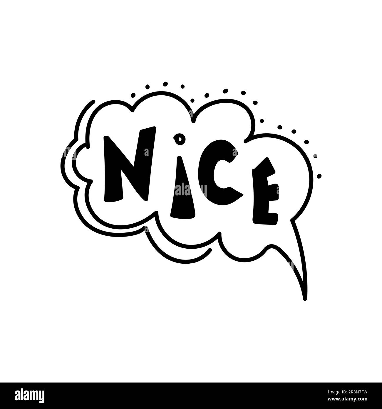 Doodle speech bubble in comic hand drawn style. dialog windows with ...