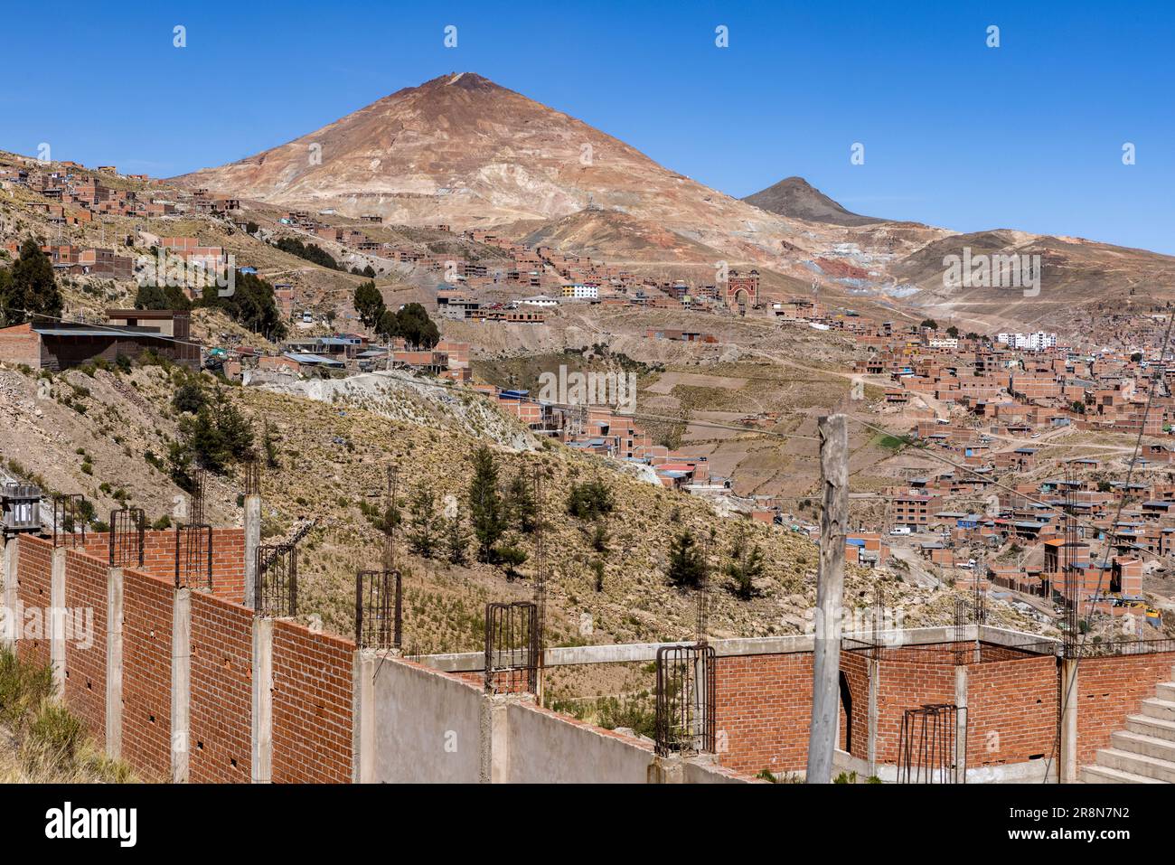 Potosi with the mighty Cerro Rico full of silver and zinc mines in the ...