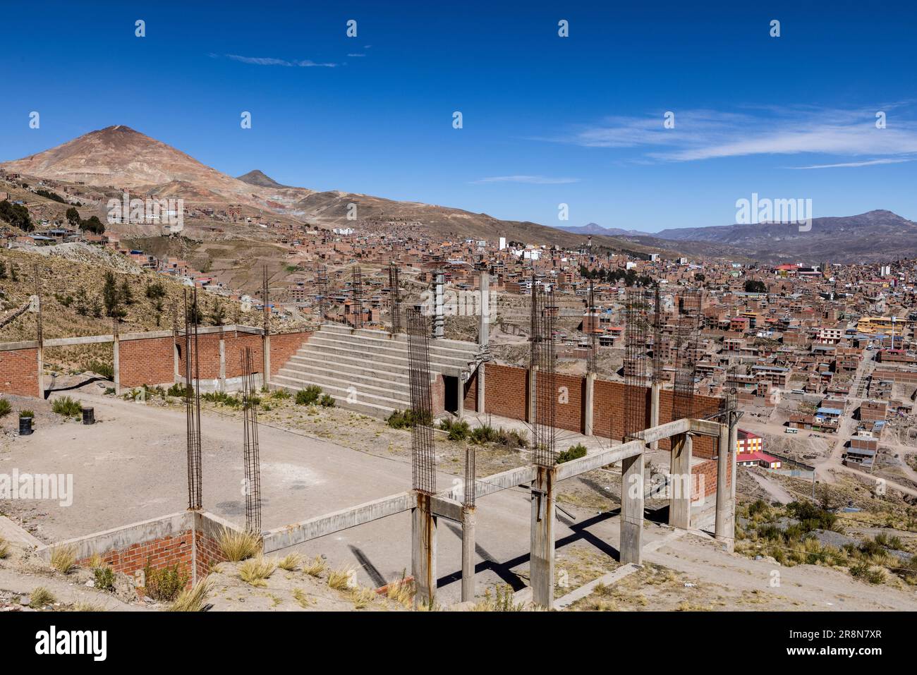 Potosi with the mighty Cerro Rico full of silver and zinc mines in the ...