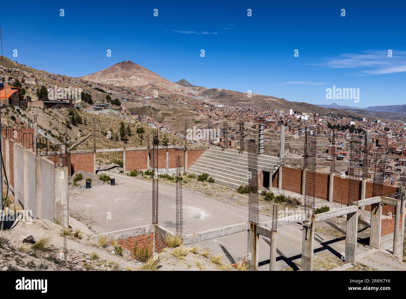 Potosi with the mighty Cerro Rico full of silver and zinc mines in the ...