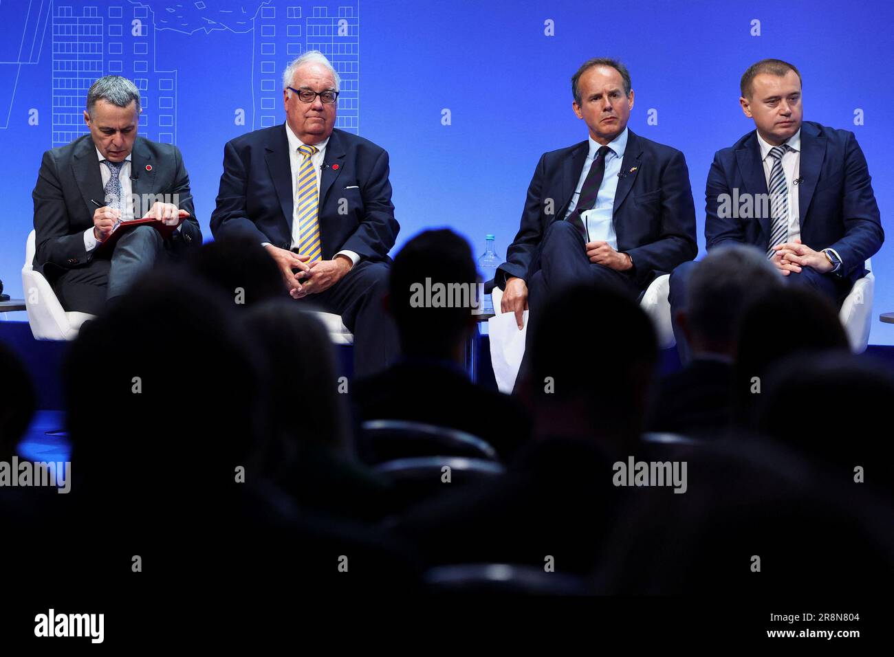 (left to right) Ignazio Cassis, Swiss Foreign Minister, Howard Graham ...