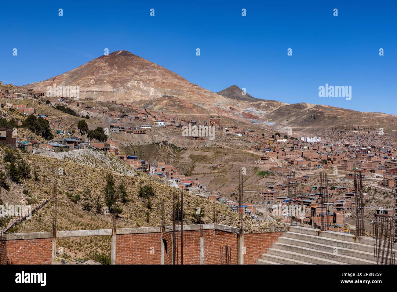 Potosi with the mighty Cerro Rico full of silver and zinc mines in the ...