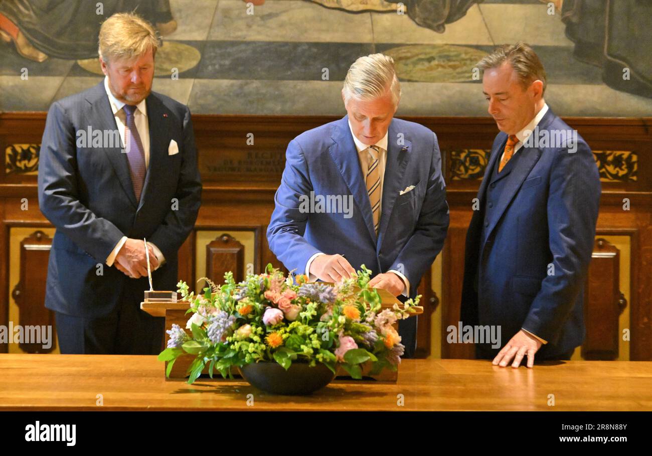 Antwerp, Belgium. 22nd June, 2023. Dutch King Willem-Alexander, Belgian ...