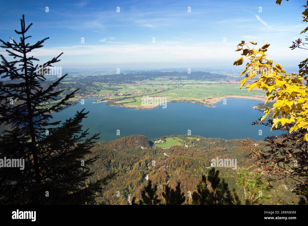 View from Jochberg to Lake Kochel, Kochel am See, Bavaria, Germany Stock Photo - Alamy