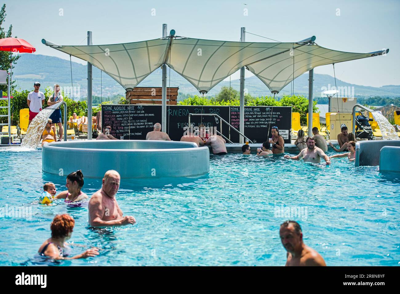 Pasohlavky, Czech Republic. 22nd June, 2023. Aqualand Moravia with the ...