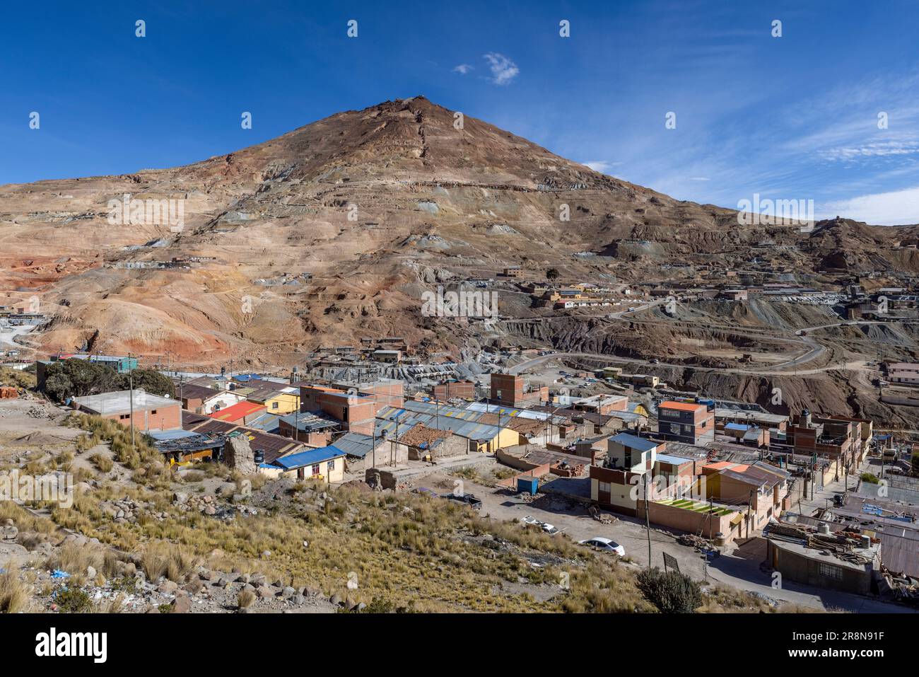 Potosi with the mighty Cerro Rico full of silver and zinc mines in the ...