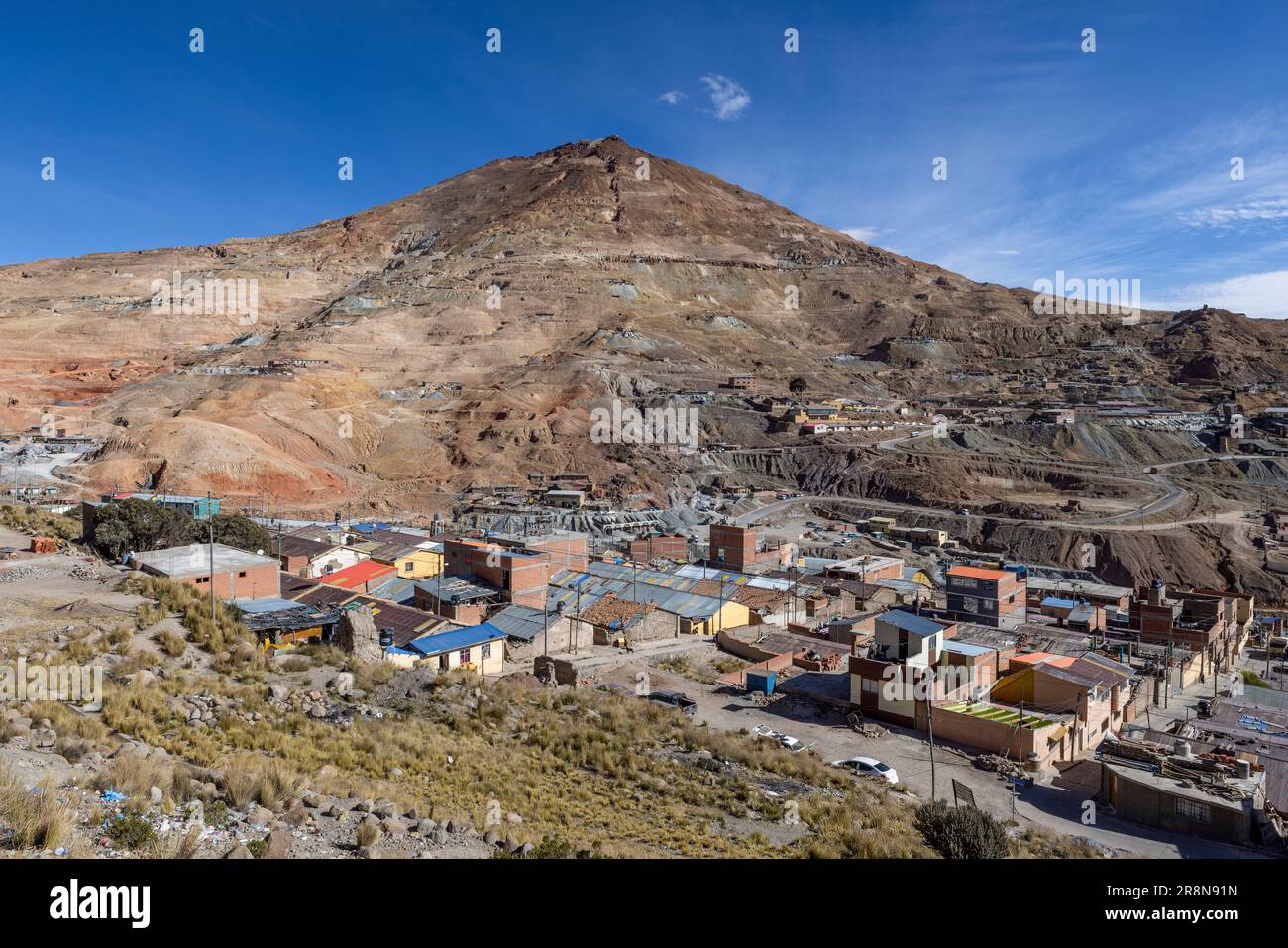 Potosi with the mighty Cerro Rico full of silver and zinc mines in the ...