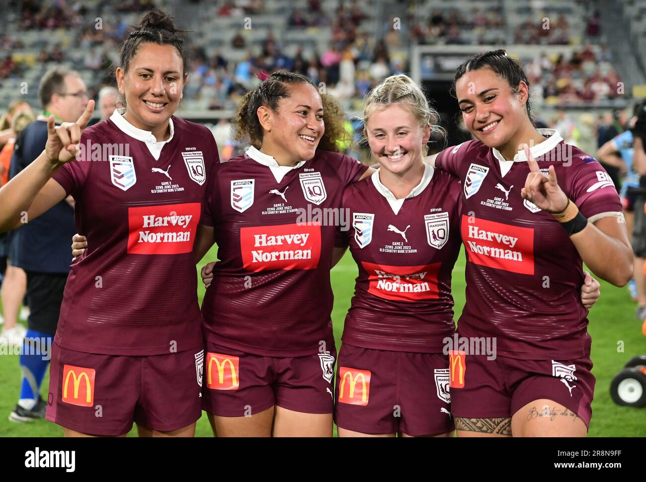 Townsville, Australia. 22nd June, 2023. Tallisha Harden, Shaniah Power ...
