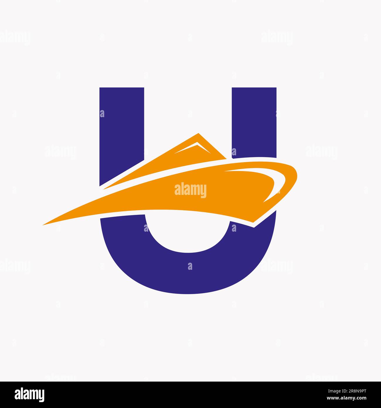 Letter U Cruise Ship Logo Boat Icon. Yacht Symbol, Marine Logotype ...