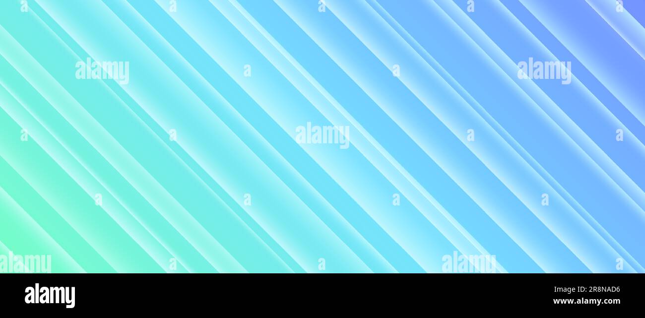 Abstract blue green background with diagonal lines. Light blue turquoise with smooth gradient ...