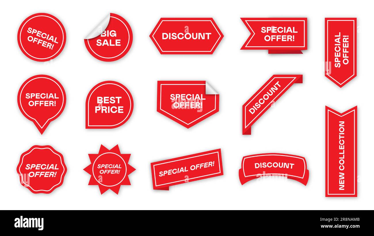Special offer tags flat icon collection Stock Vector Image & Art - Alamy