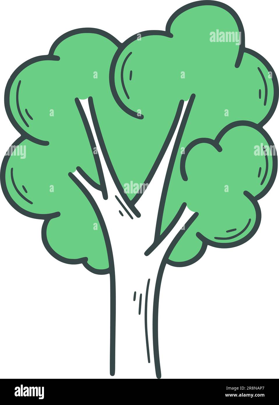 Hand drawn simple tree vector illustration Stock Vector Image & Art - Alamy