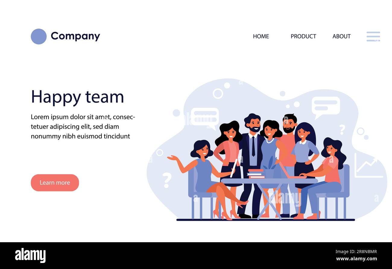 Happy united business team [Converted] Stock Vector Image & Art - Alamy