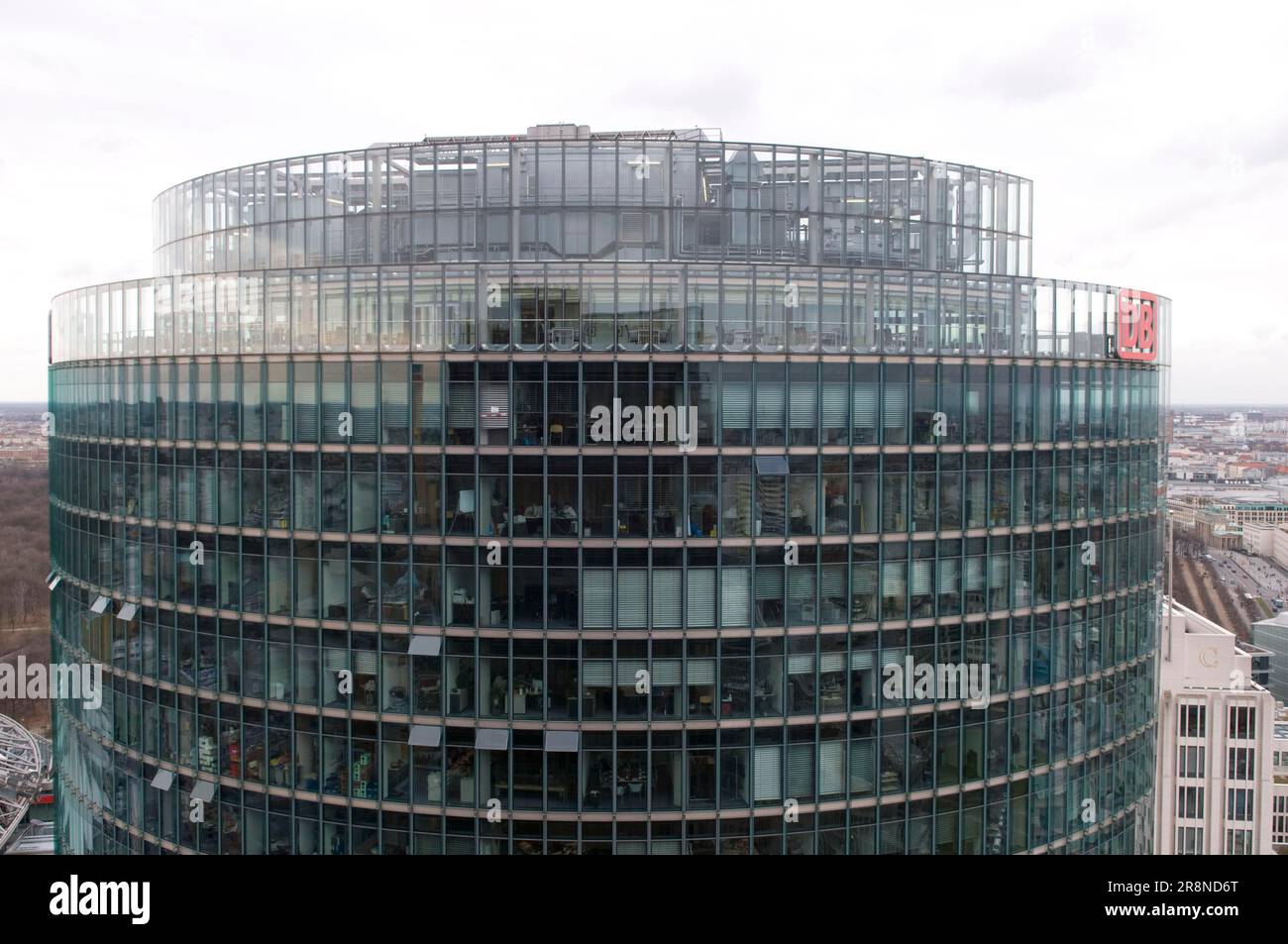 Deutsche Bahn building, railway headquarters, Potsdamer Platz, Berlin ...