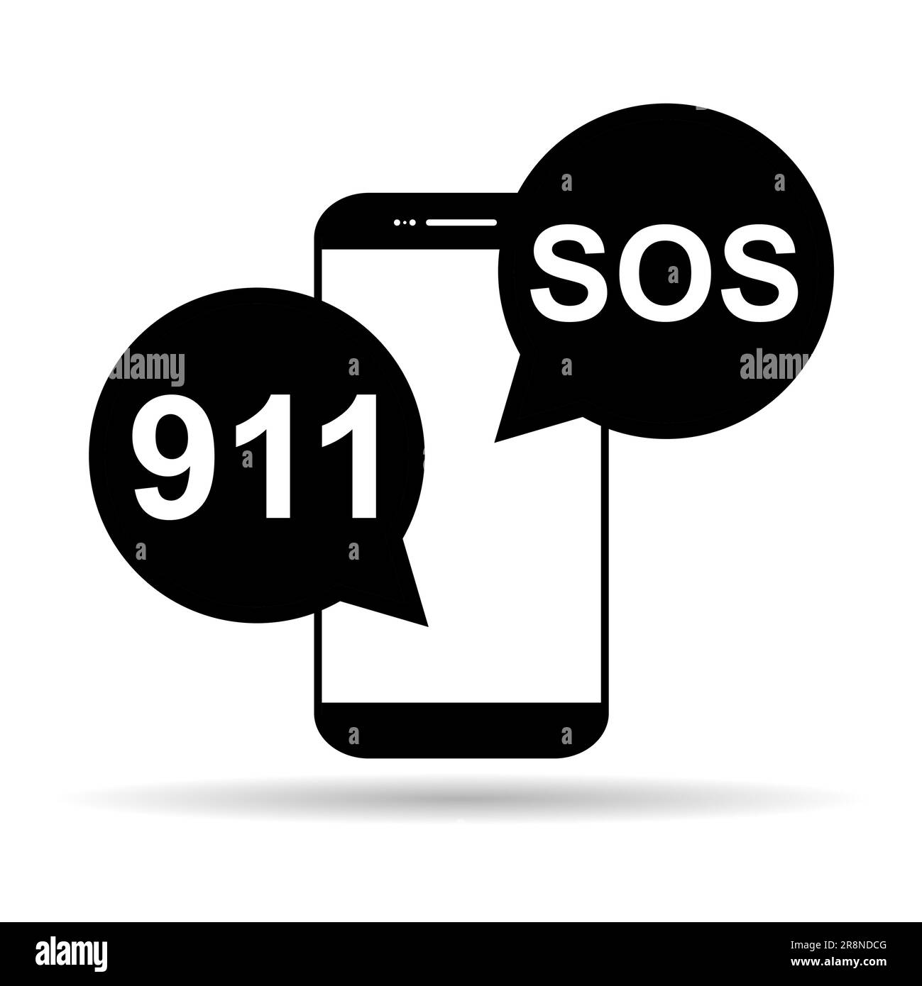 SOS help shadow icon, safety support alert design, save vector ...