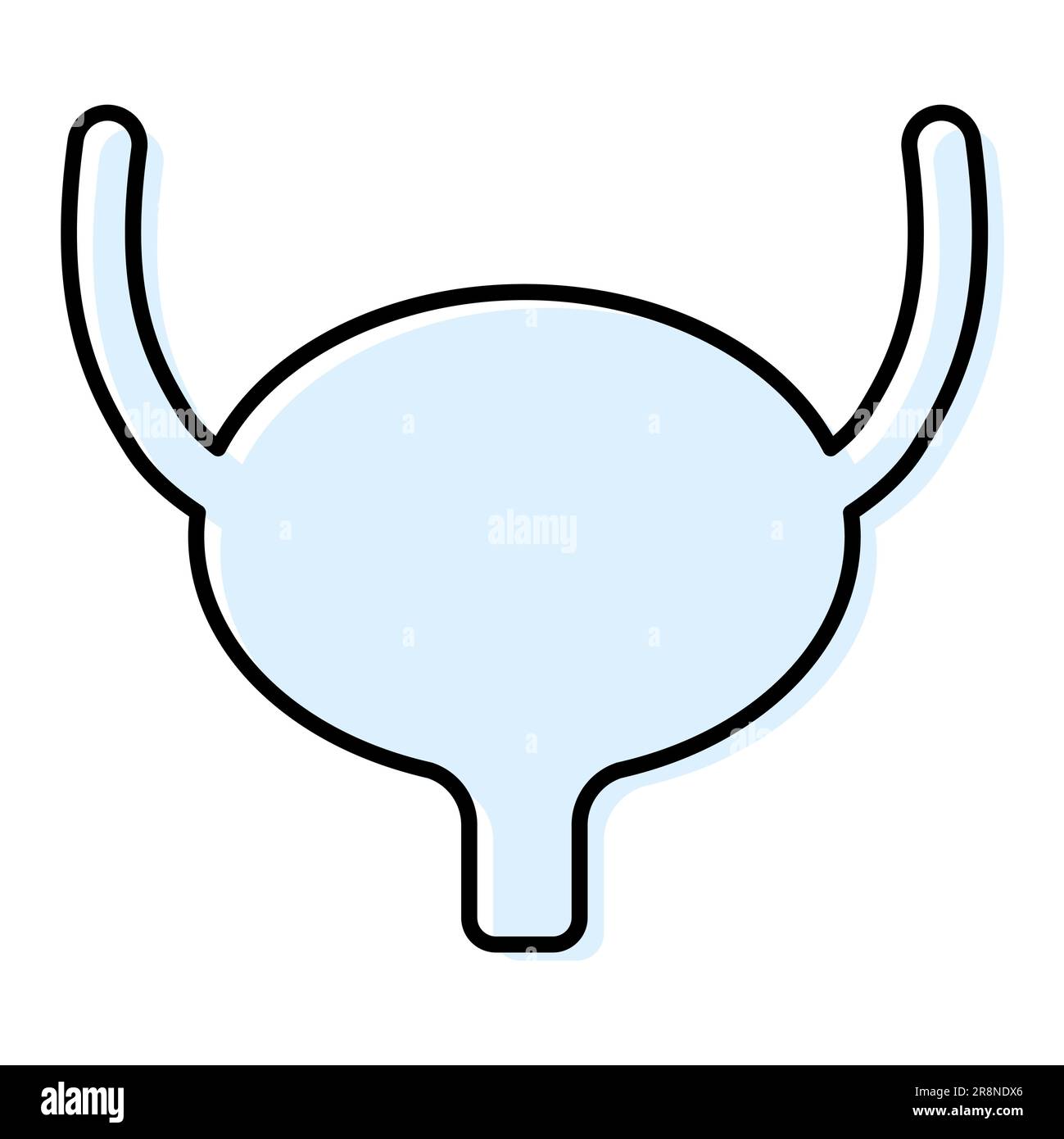 Urology health human icon, anatomy medical body bladder sign, biology ...