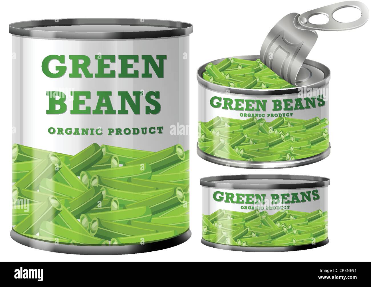 Green Beans Food Can Vector illustration Stock Vector Image & Art - Alamy