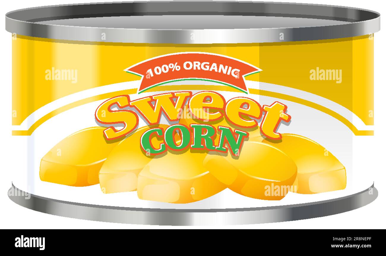 Sweet Corn Food Can Vector illustration Stock Vector Image & Art - Alamy