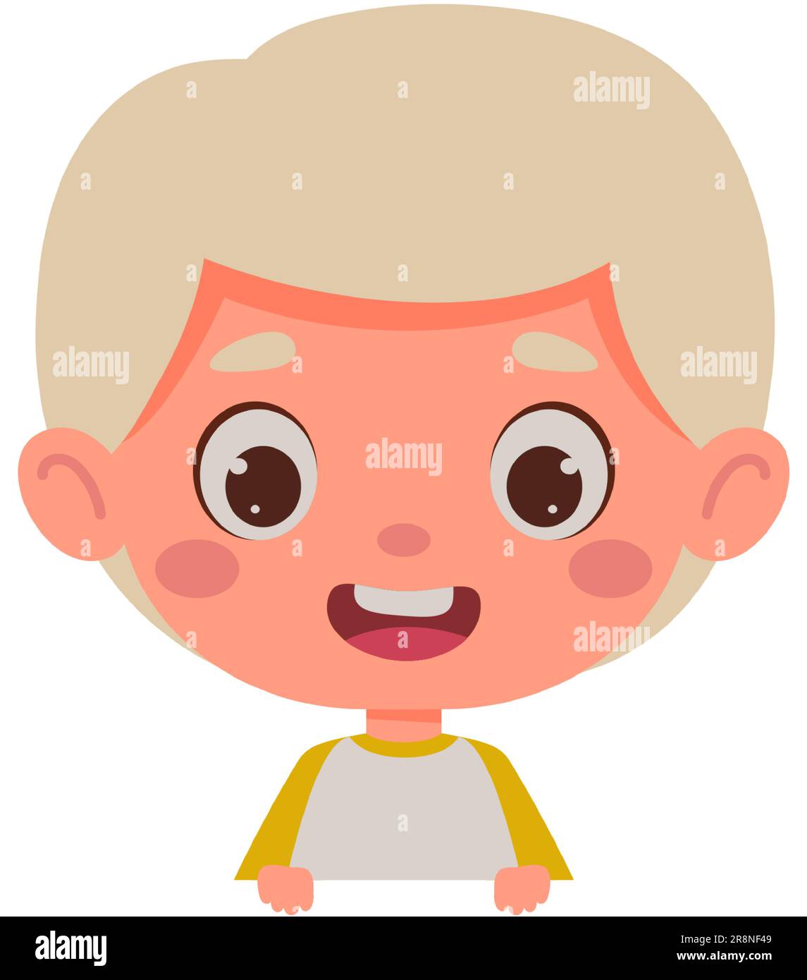 Cute little kid boy. Template for children design. Cartoon schoolboy ...